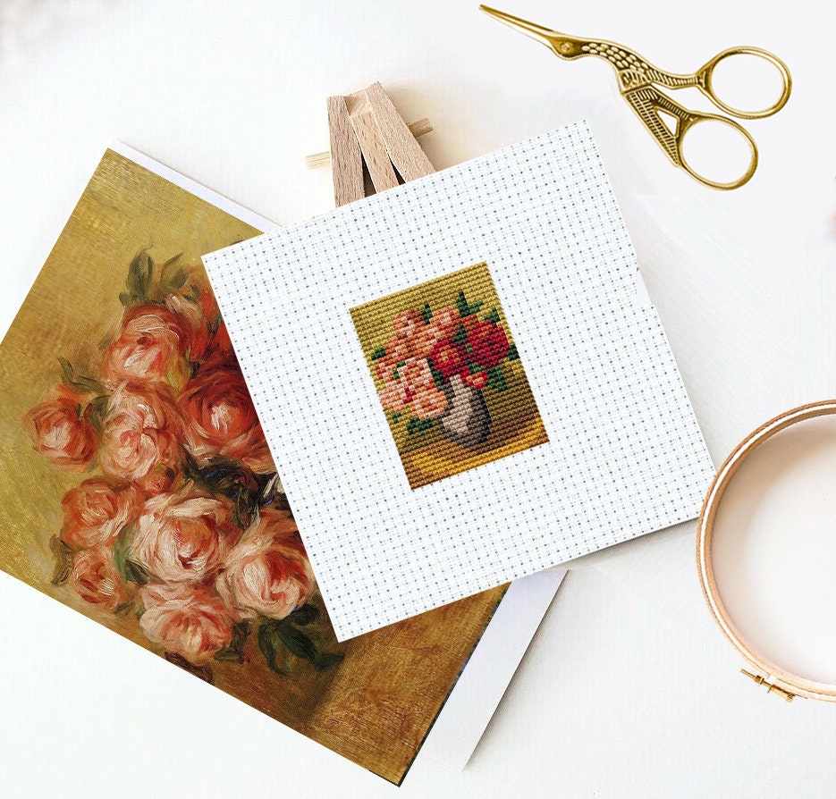 Mini Counted Cross Stitch Pattern still Life With | Etsy