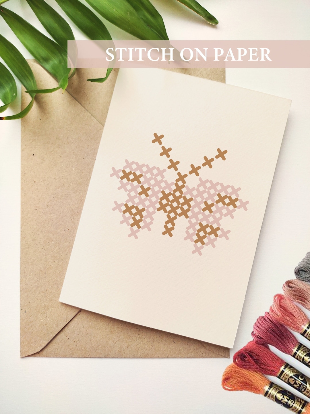 Butterfly Cross Stitch Card, Printable Card, Butterfly Cross Stitch ...