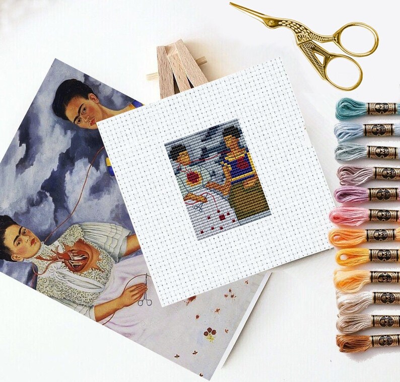 Modern Cross Stitch Pattern the 2 Fridas. P21 - Etsy