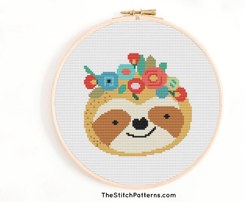 Sloth cross stitch pattern PDF baby girl cross stitch Sloth | Etsy