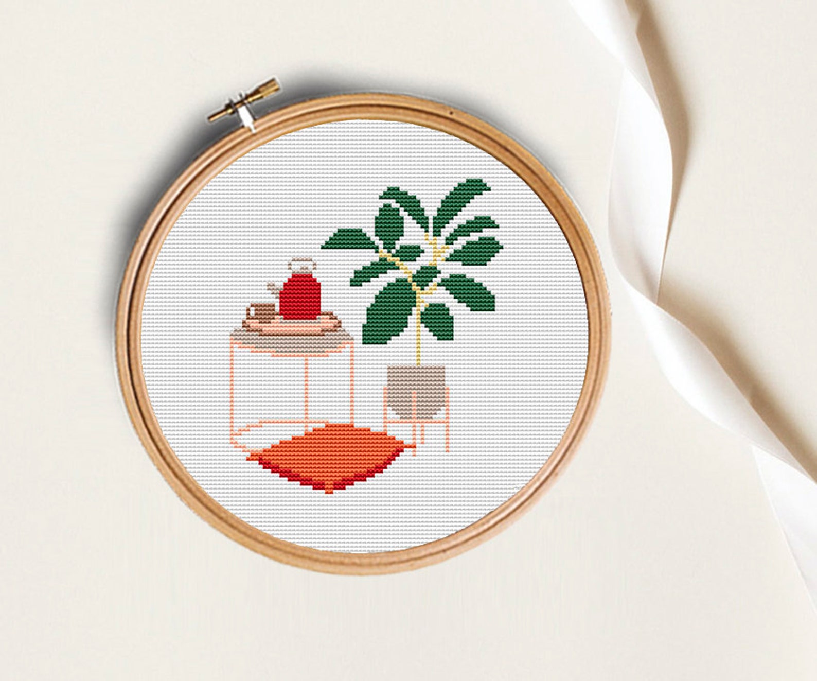 Contemporary Cross Stitch Pattern PDF, Furniture Cross Stitch, Boho ...