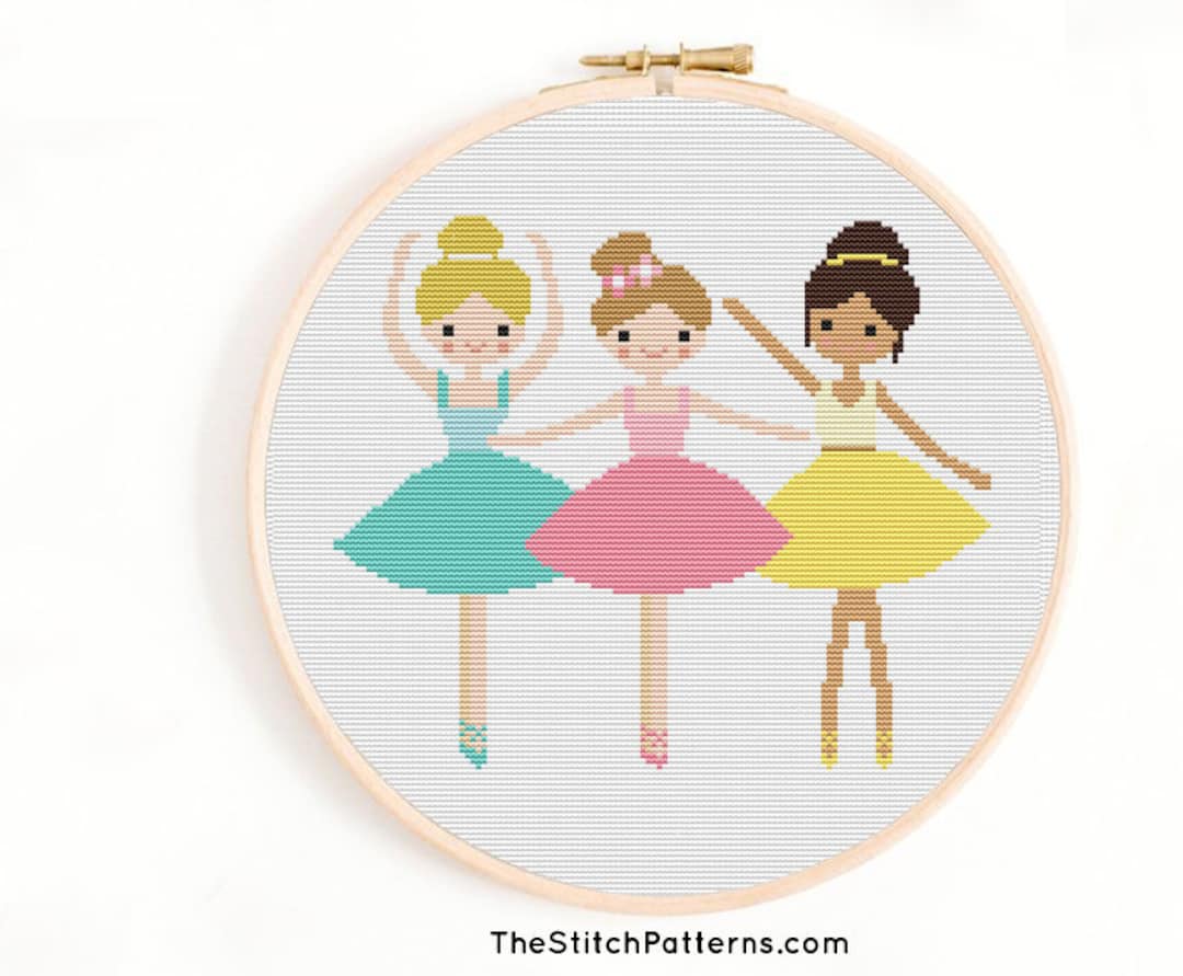 Ballerina Cross Stitch Pattern, Ballet Cross Stitch ,dance Cross Stitch ...