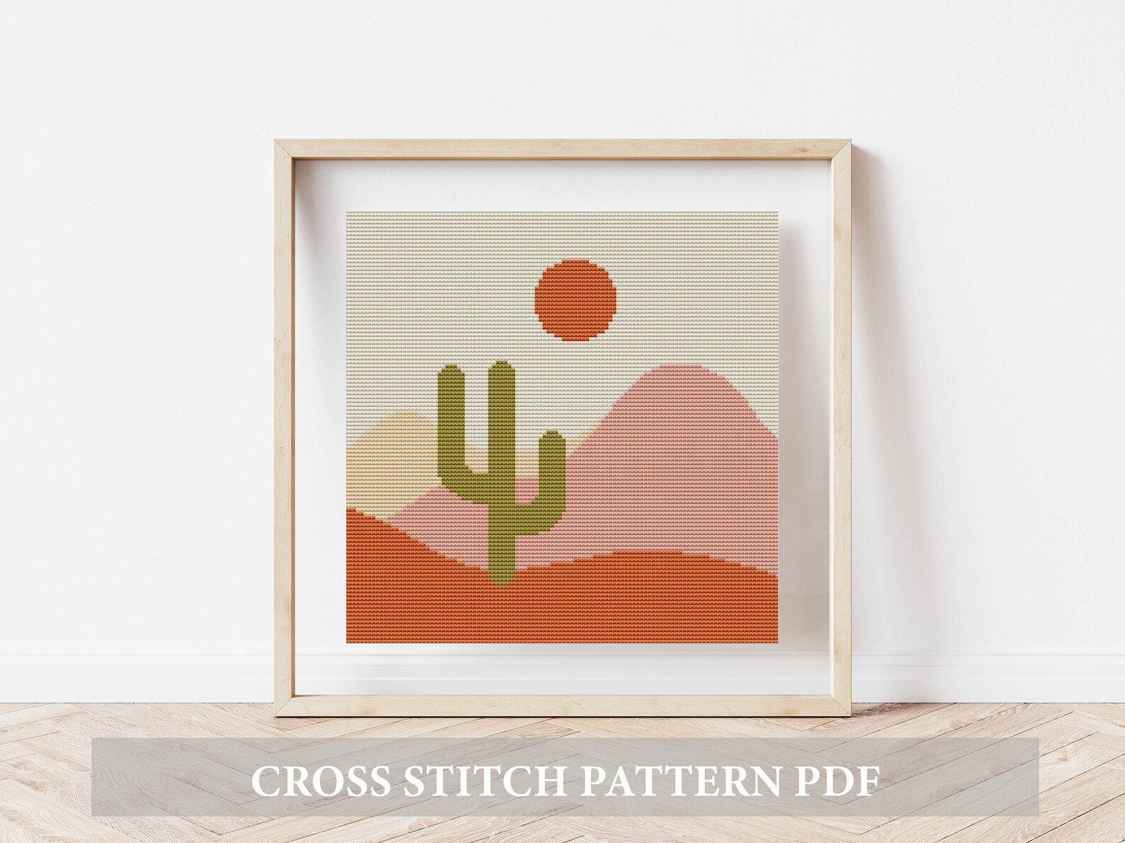 Desert Cross Stitch Pattern, Sunset Cross Stitch,pdf Pattern, Landscape ...