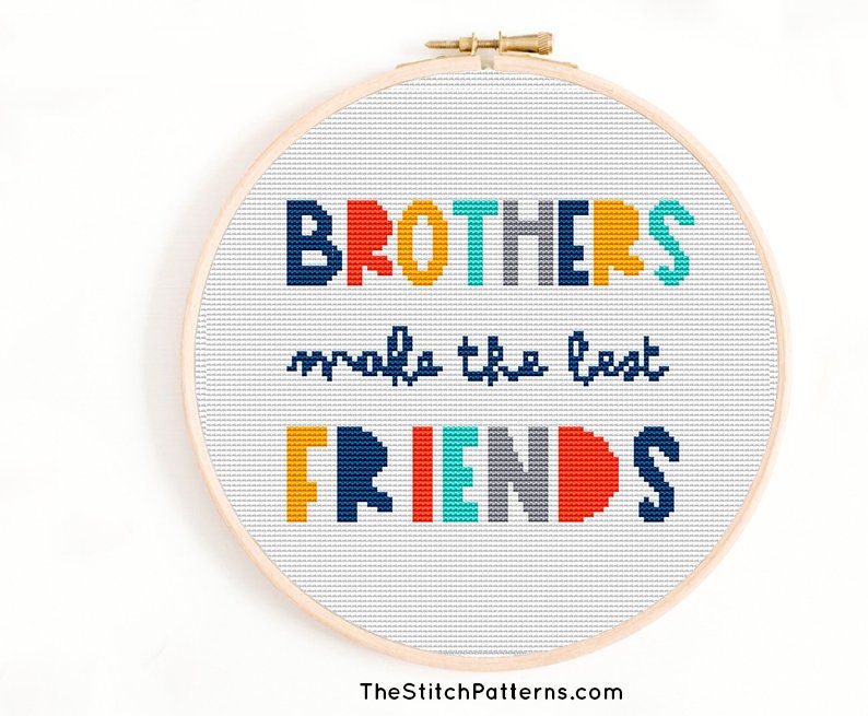 Brothers Cross Stitch Pattern Pdf/instant Download - Etsy