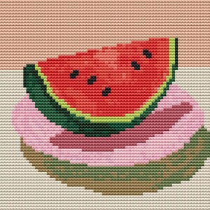 Watermelon Cross Stitch Pattern PDF, Instant Download Cross Stitch ...