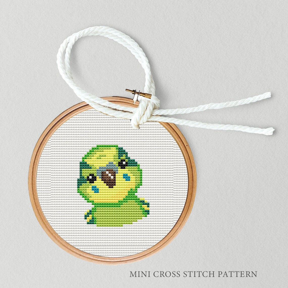 Green Bird Cross Stitch Pattern PDF, Parakeet Pdf Patterns, Digital ...