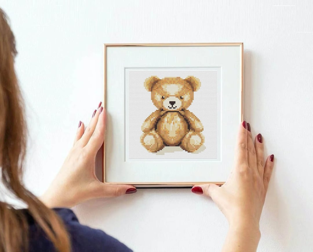 Teddy Bear Cross Stitch Pattern: Small Animal Embroidery (PDF Pattern ...