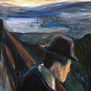 Despair, Edvard Munch, Mini Cross Stitch Pattern, Pdf Cross Stitch ...