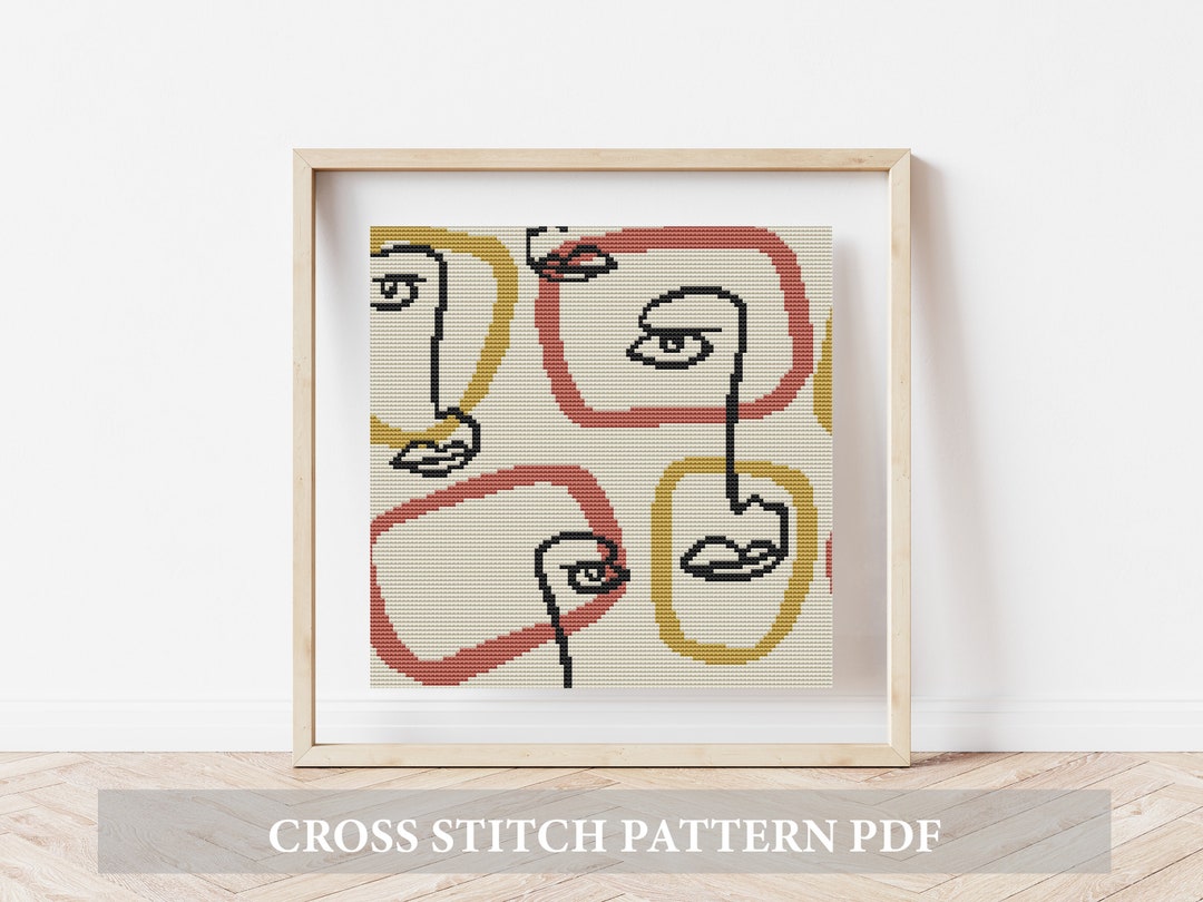 Contemporary Cross Stitch Pattern PDF Abstract Cross Stitch Modern ...