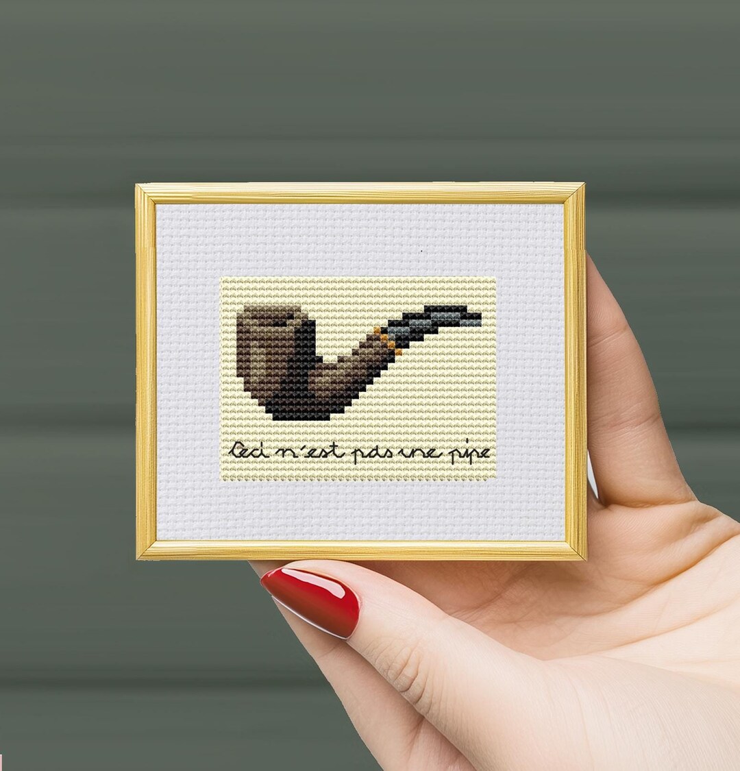 Magritte 'ceci N’est Pas Une Pipe' Cross Stitch Pattern (digital ...
