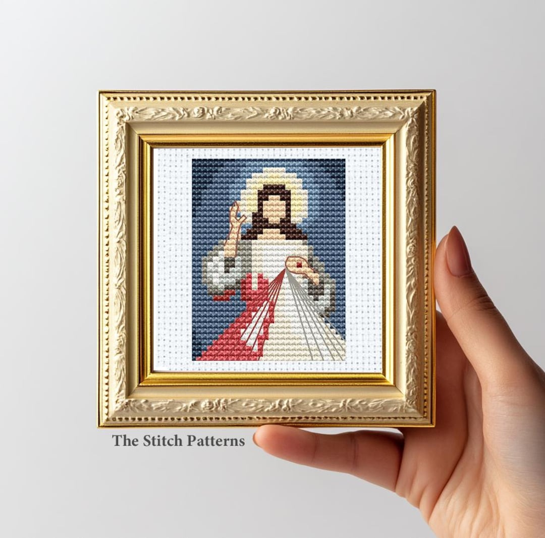 Divine Mercy, Mini Cross Stitch Pattern - Etsy