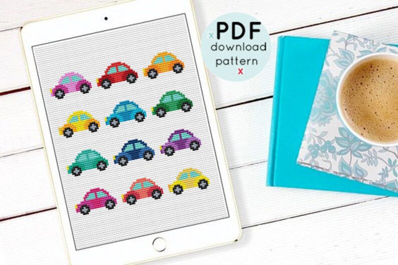 Cars Cross Stitch Patterns Modern Cross Stitch Pattern - Etsy UK