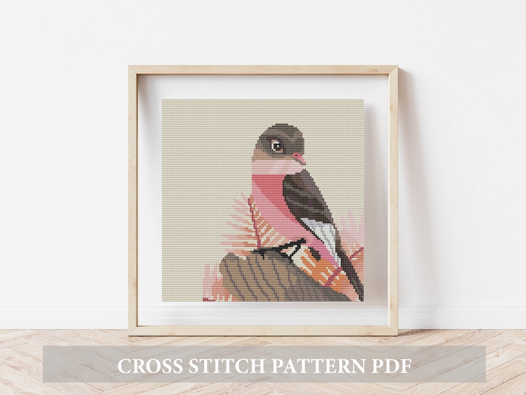 Bird Cross Stitch Pattern, Bird Stitch Chart, Bird Embroidery, Animal ...