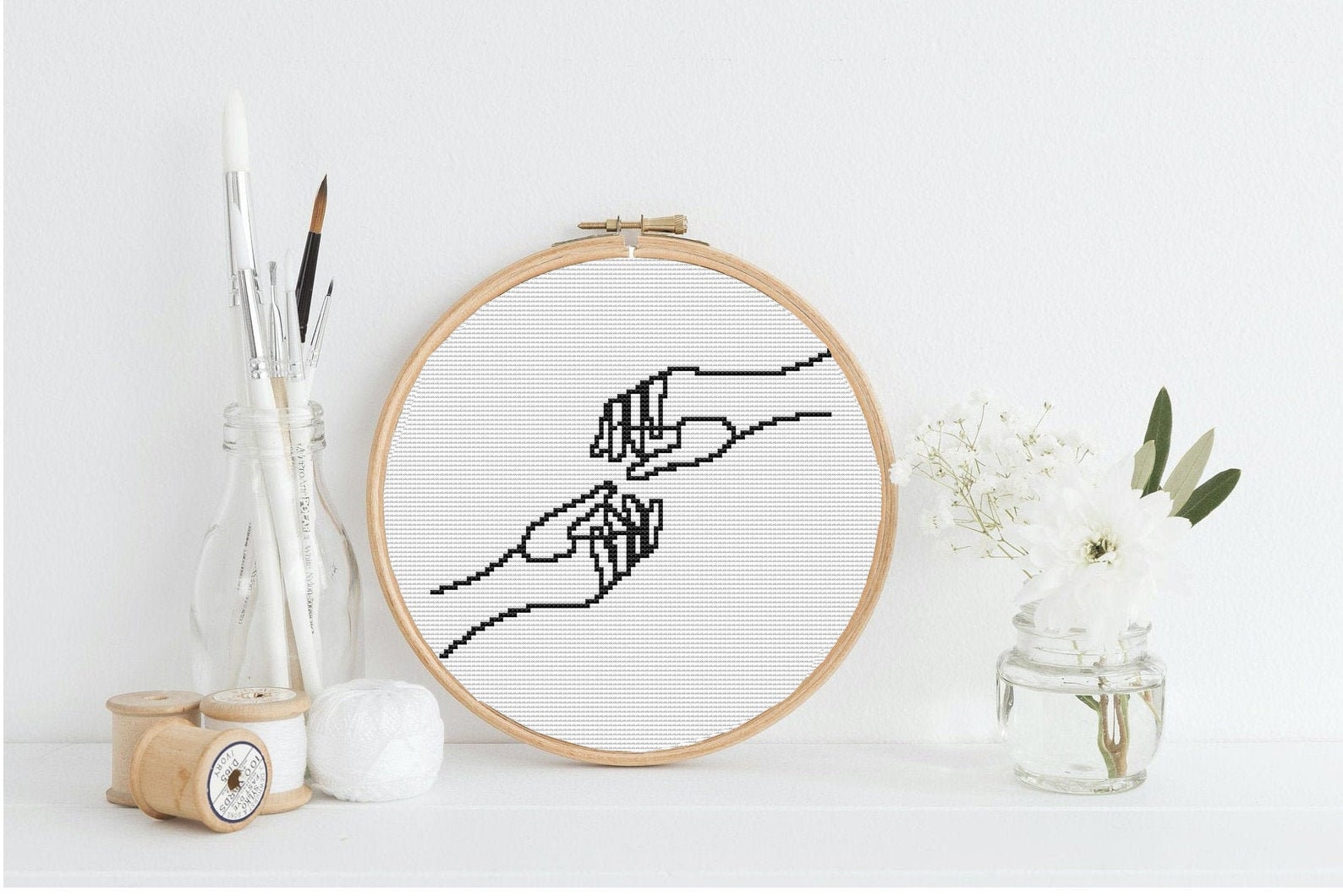Boho Hands Cross Stitch Pattern Modern Cross Stitch PDF for | Etsy