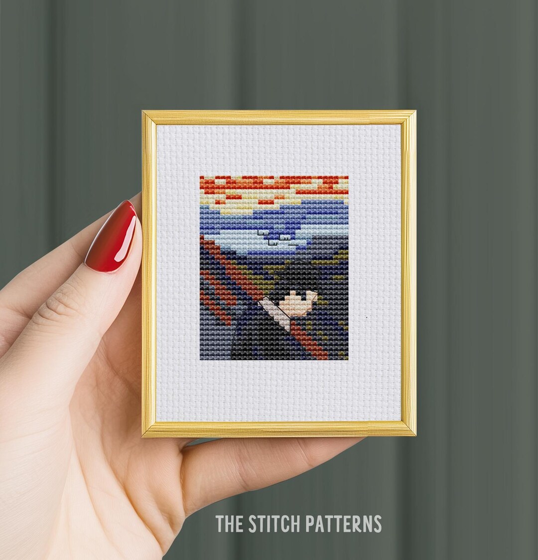 Despair, Edvard Munch, Mini Cross Stitch Pattern, Pdf Cross Stitch ...