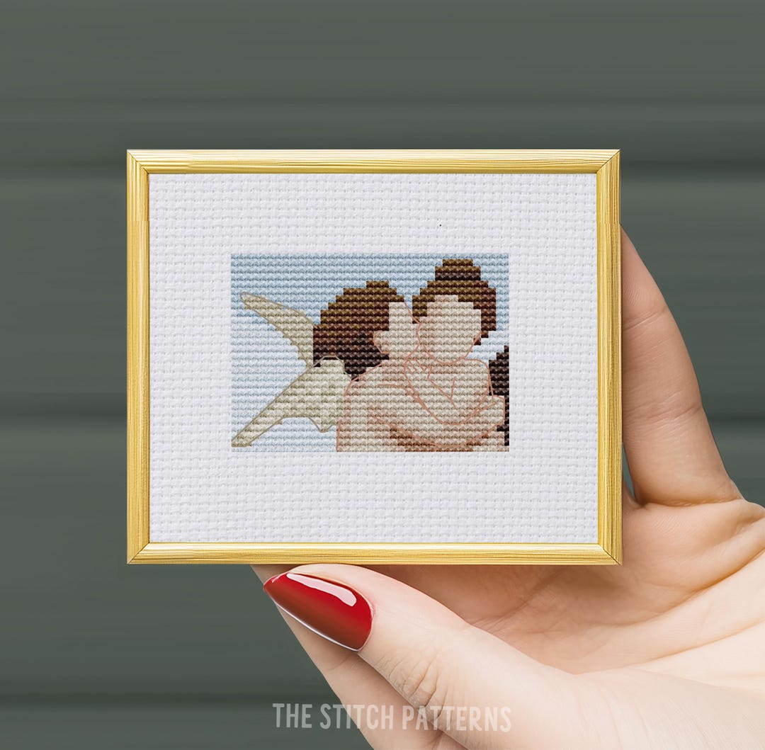 Mini "cupid and Psyche as Children", Cross Stitch Pattern, Famous ...