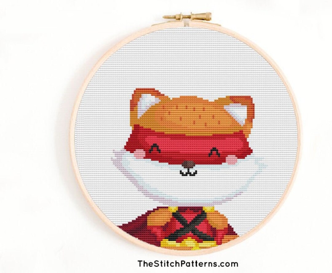 Super Heroes Cross Stitch Pattern, Fox Super Hero, Pdf Counted Cross ...