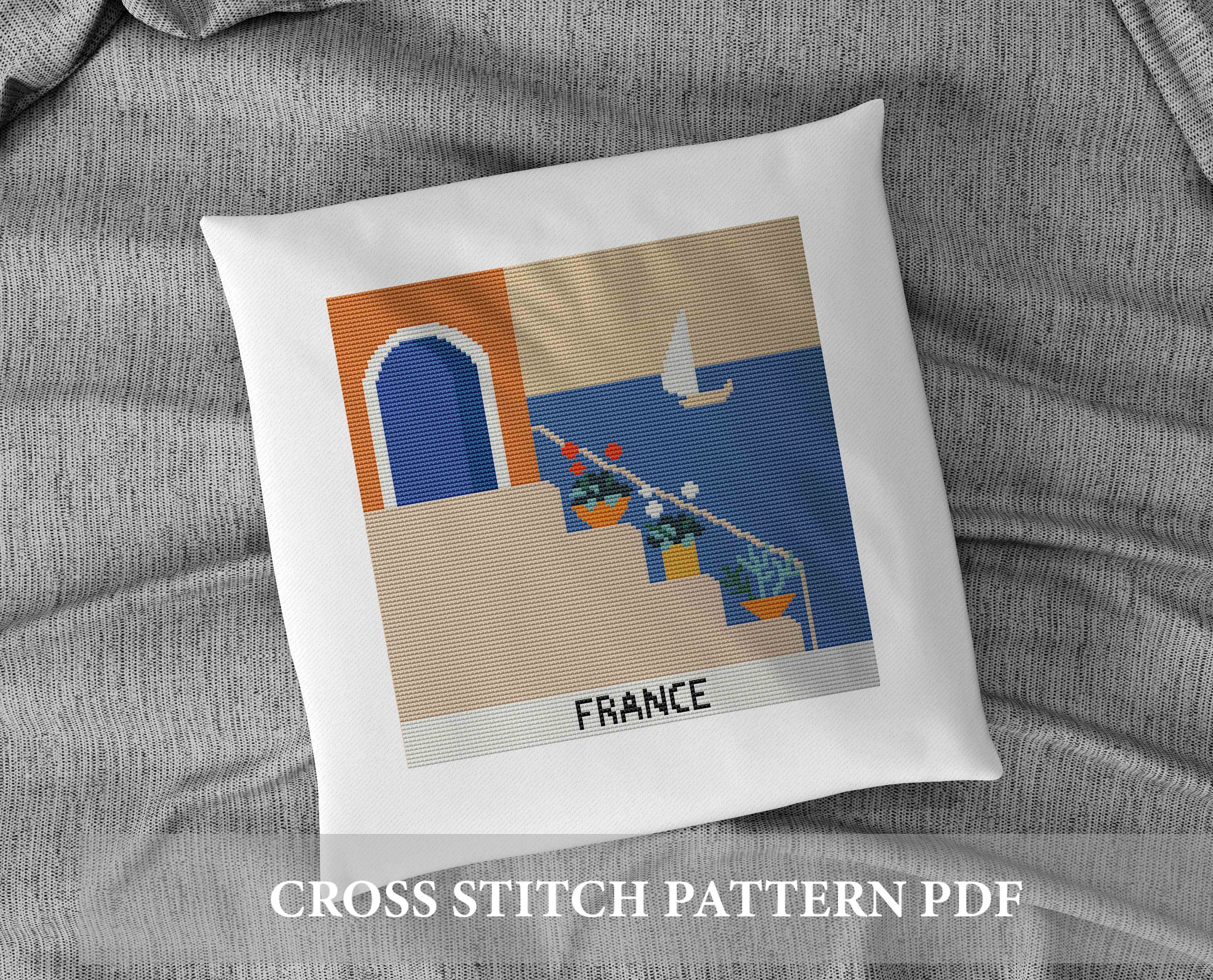 France Cross stitch patternPrintable PDF Pattern Easy | Etsy