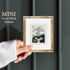 Brazil Cross Stitch Pattern, Christ the Redeemer, Rio De Janeiro ...