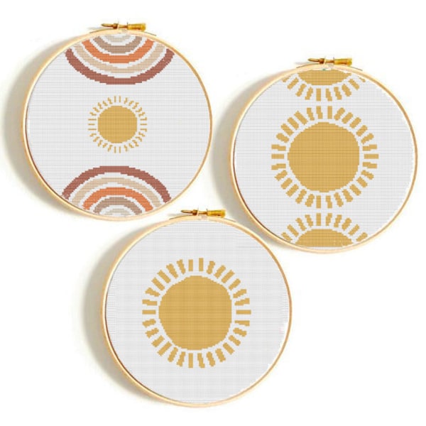 Sun Cross Stitch - Etsy