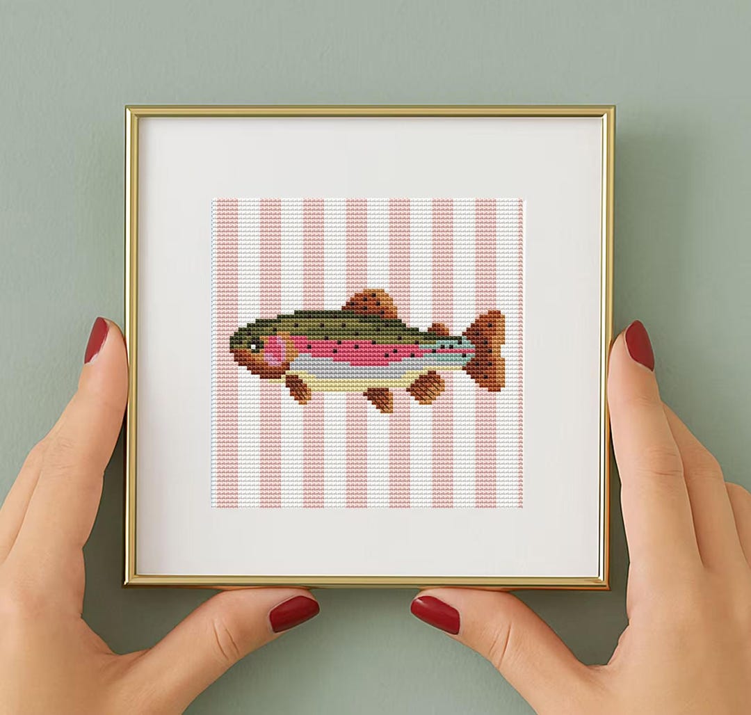 Coastal Fish Cross Stitch Pattern: Nautical Stripes (digital Download ...