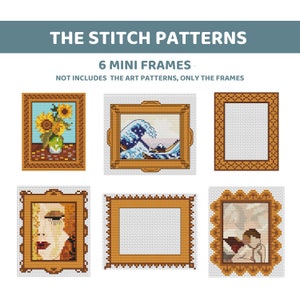 FRAMES CROSS STITCH Patterns, Super Pack, 6 Mini Frames for Mini ...