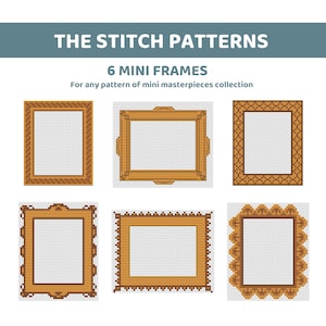 FRAMES CROSS STITCH Patterns, Super Pack, 6 Mini Frames for Mini ...