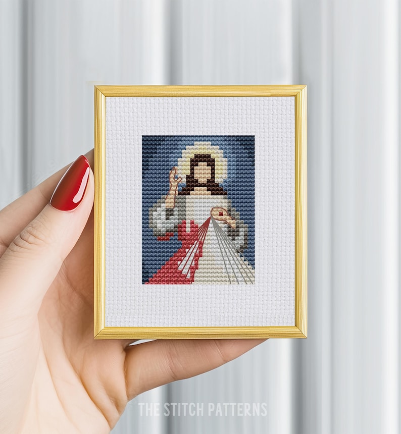 Divine Mercy, Mini Cross Stitch Pattern - Etsy