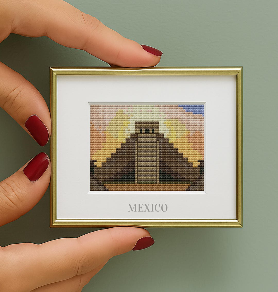 Mexico City Cross Stitch Pattern: Mini Counted Chart Design (PDF ...