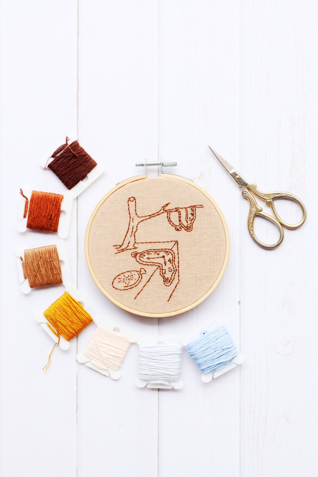Persistence of Memory, Modern Embroidery Pattern, Hand Embroidery Art ...