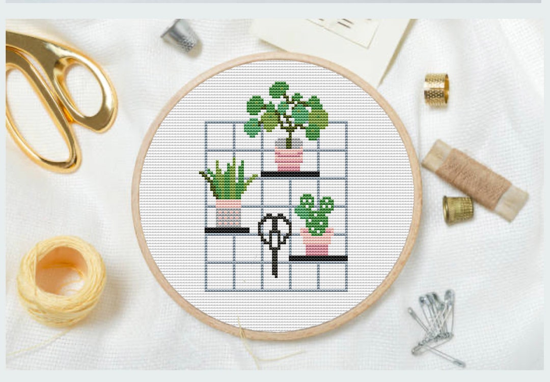 Plants Cross Stitch Pattern, Plants Counted Cross Stitch PDF Chart ...