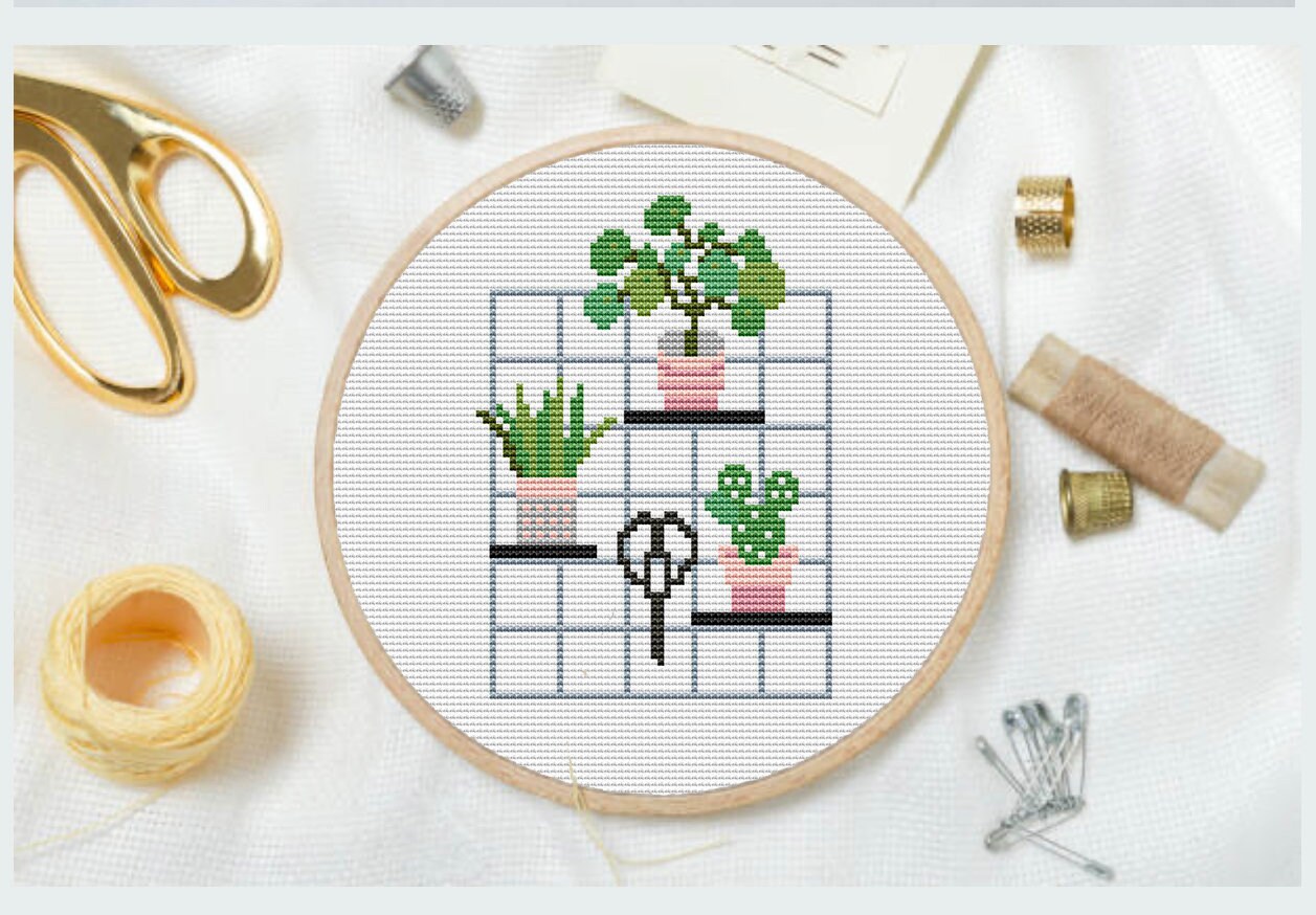 Plants Cross Stitch Pattern, Plants Counted Cross Stitch PDF Chart ...