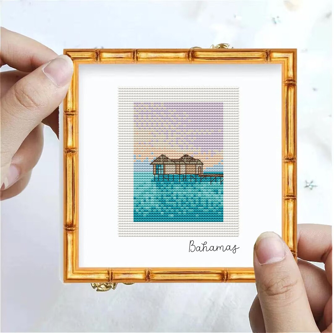 Mini Bahamas Cross Stitch Pattern,caribbean Xstitch Pattern Pdf,island ...