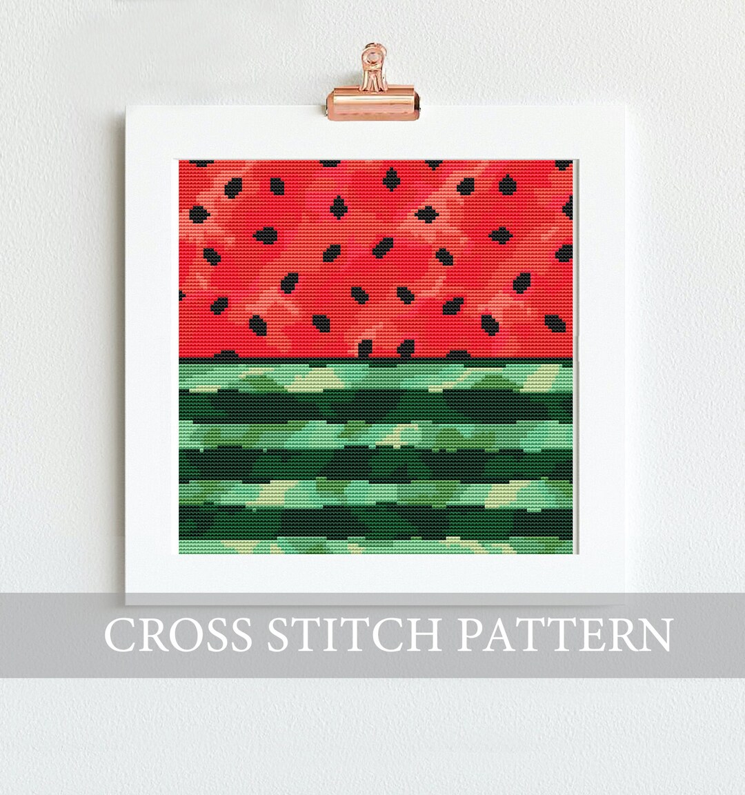 Watermelon Cross Stitch Pattern - PDF - for Beginners - Easy Cross ...