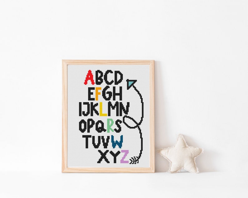 Alphabet, Cross Stitch Pattern, Kids Alphabet, Letters Pattern ...