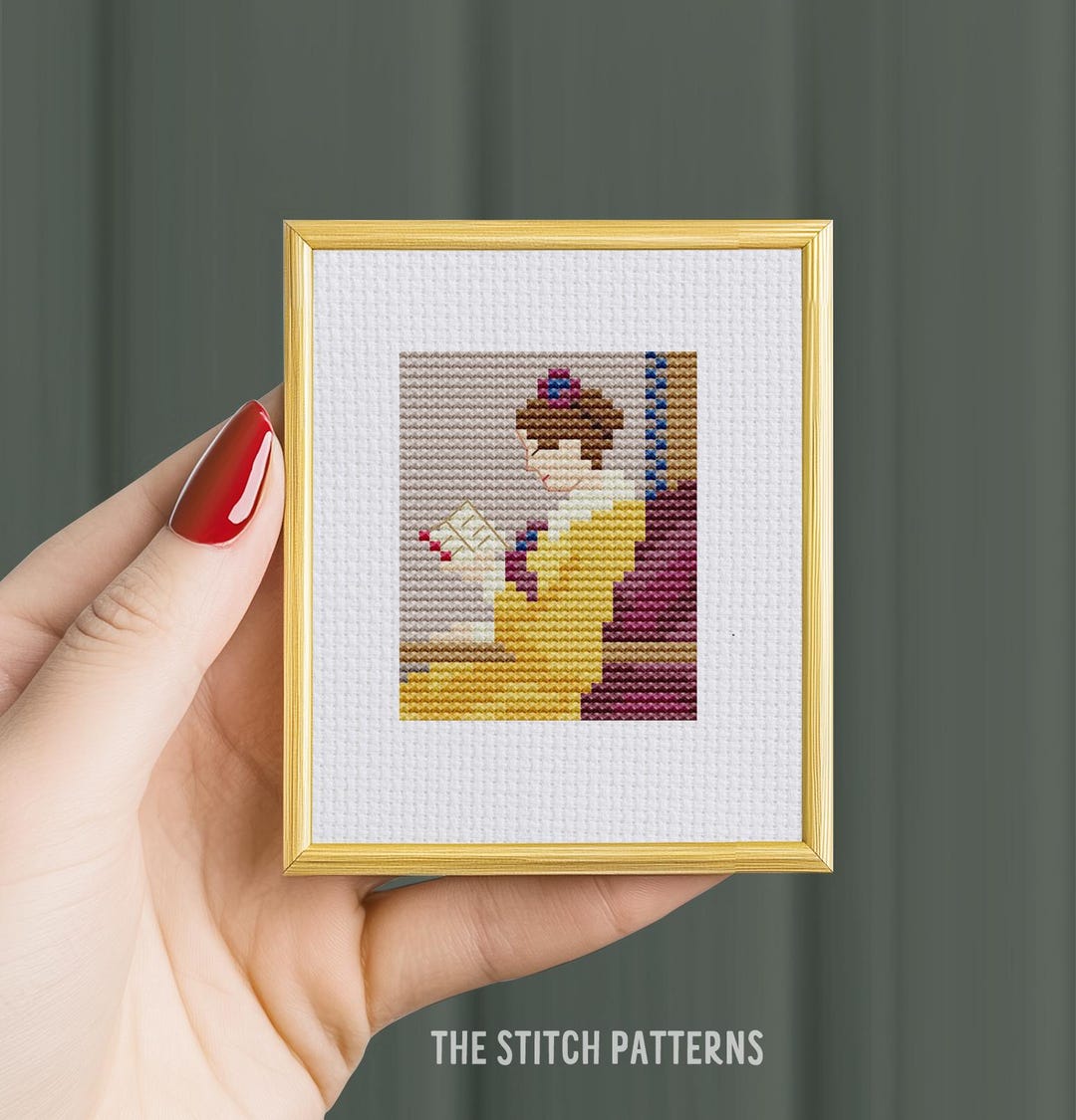 Jean-honoré Fragonard "the Reader" Mini Cross Stitch Pattern (PDF) - Etsy