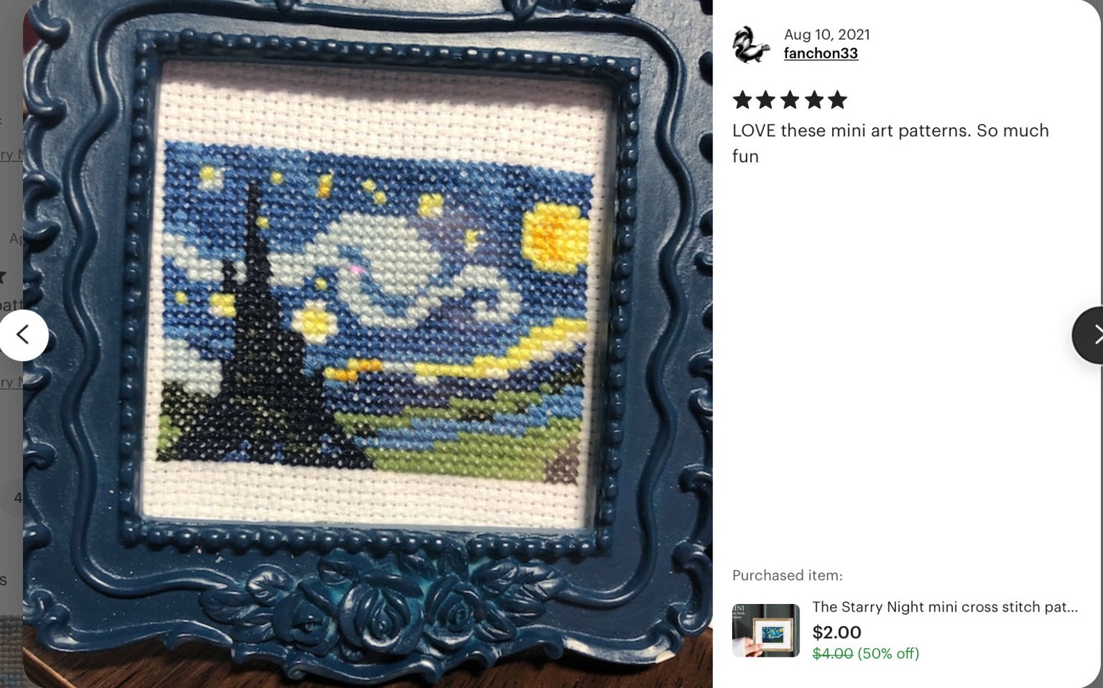 The Starry Night Mini Cross Stitch Pattern PDF Small Mini - Etsy UK