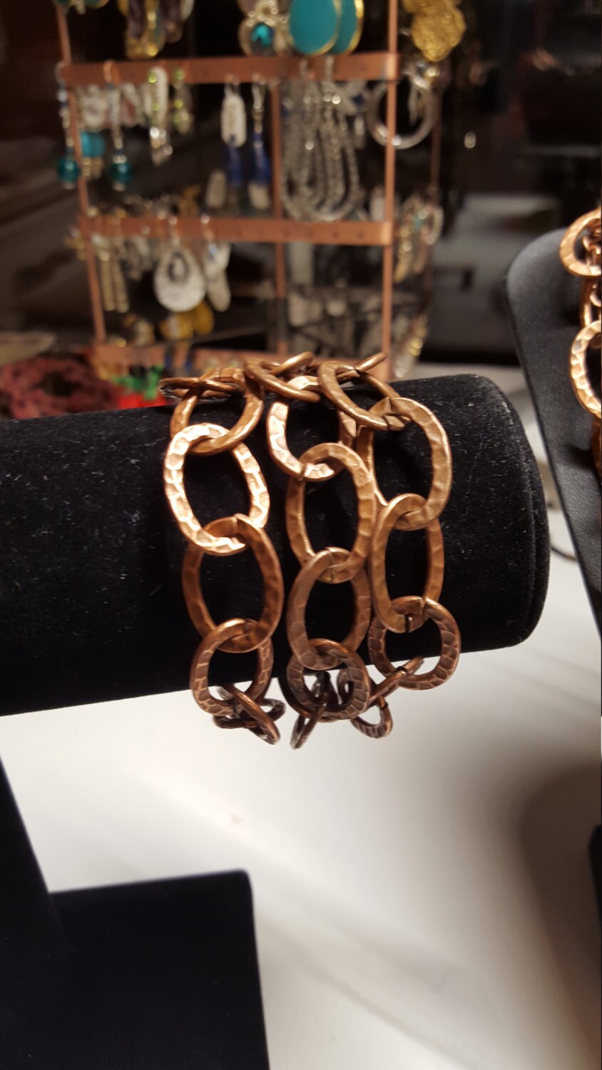 Large Link Hammered Copper Chain Necklace or Bracelet. - Etsy