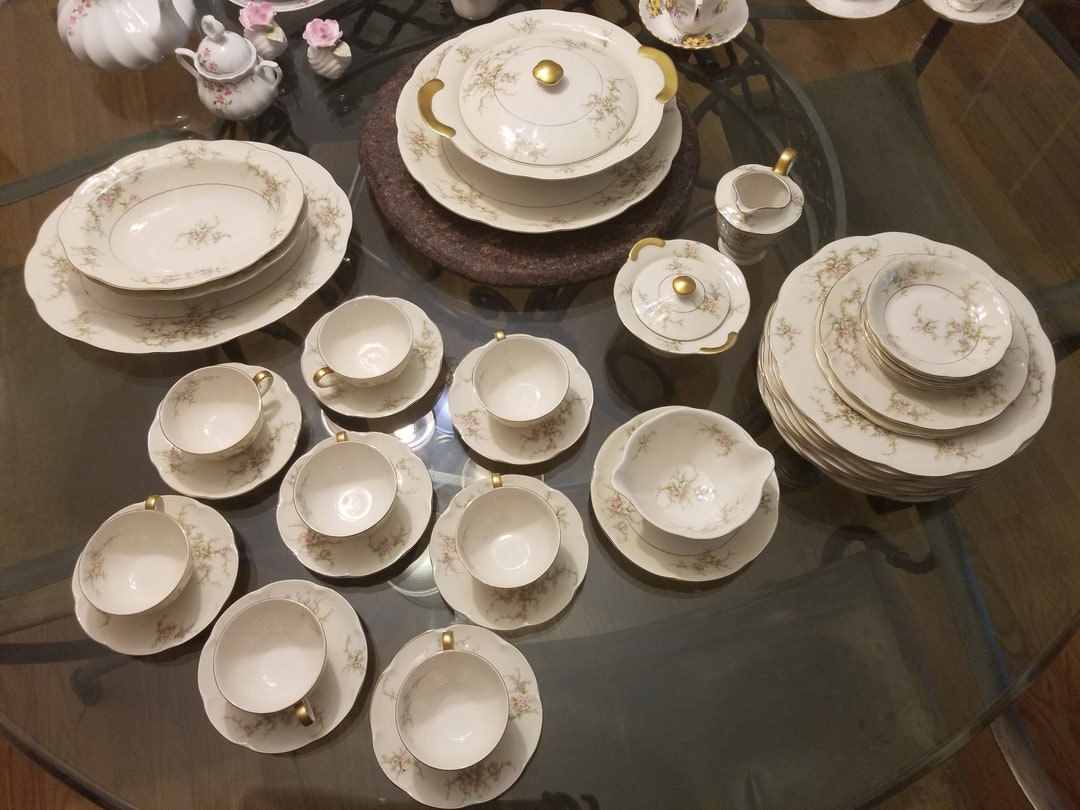Theodore Havalind Porcelin China 40 Piece Set , Rosalinde Pattern ...