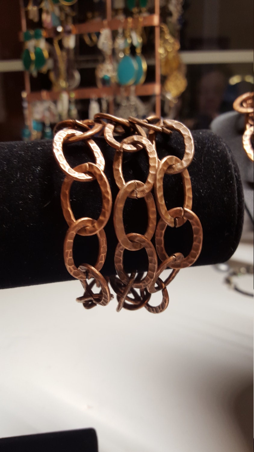 Large Link Hammered Copper Chain Necklace or Bracelet. - Etsy