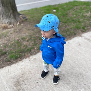 Kids Sun Hat: Blue Lightning Sun Hat, Bucket Hat, Summer Hat for Baby ...