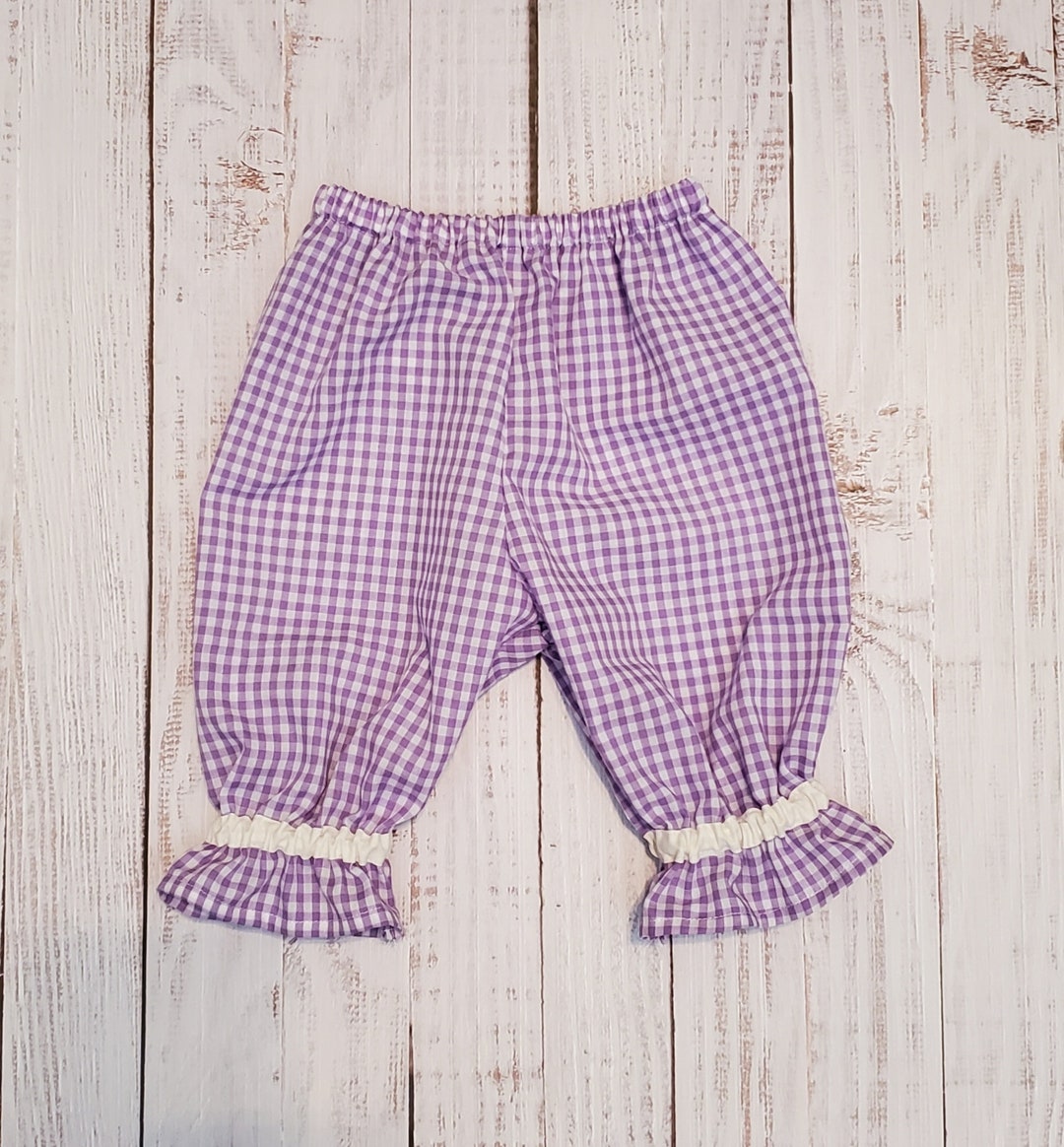 FULLY LINED Baby Girl Gingham Ruffle Pants/infant Ruffle Pants - Etsy