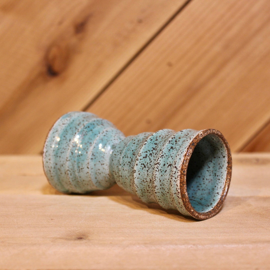 Light Green Speckled Ceramic Cocktail Jigger Wheel Thrown - Etsy