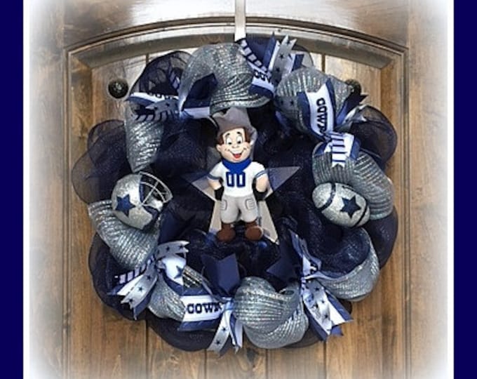 Cowboys Rowdy Wreath - Etsy