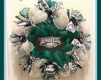 Philadelphia Eagles Fleece Wreath - Etsy