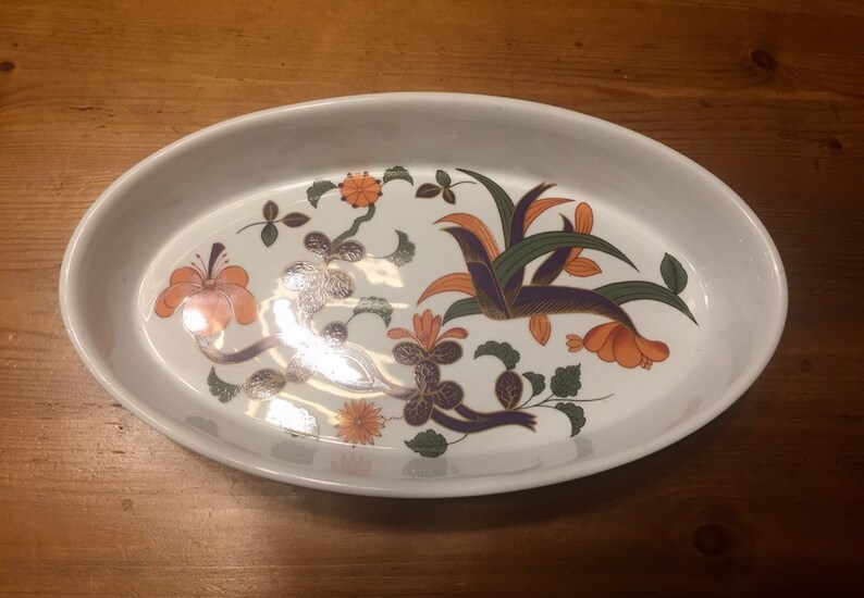 Vintage Royal Worcester Grainger Imari Pattern 12.5" Oval Baker ...