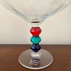 Beautiful Large Clear Murano S.puccini Art Glass Bowl With A Colorful ...