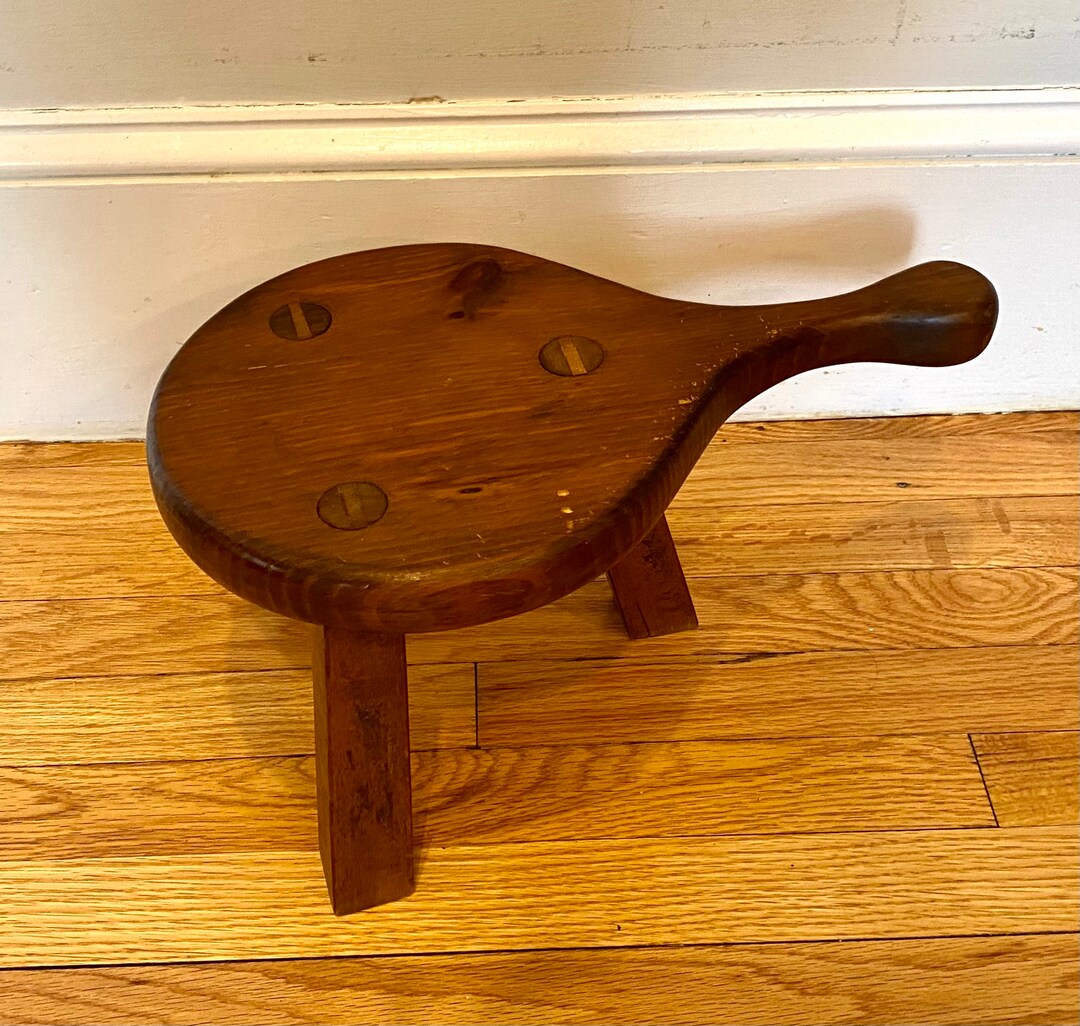 Country Cottage Solid Wood Foot Stool Farmhouse Decor Classic Americana ...