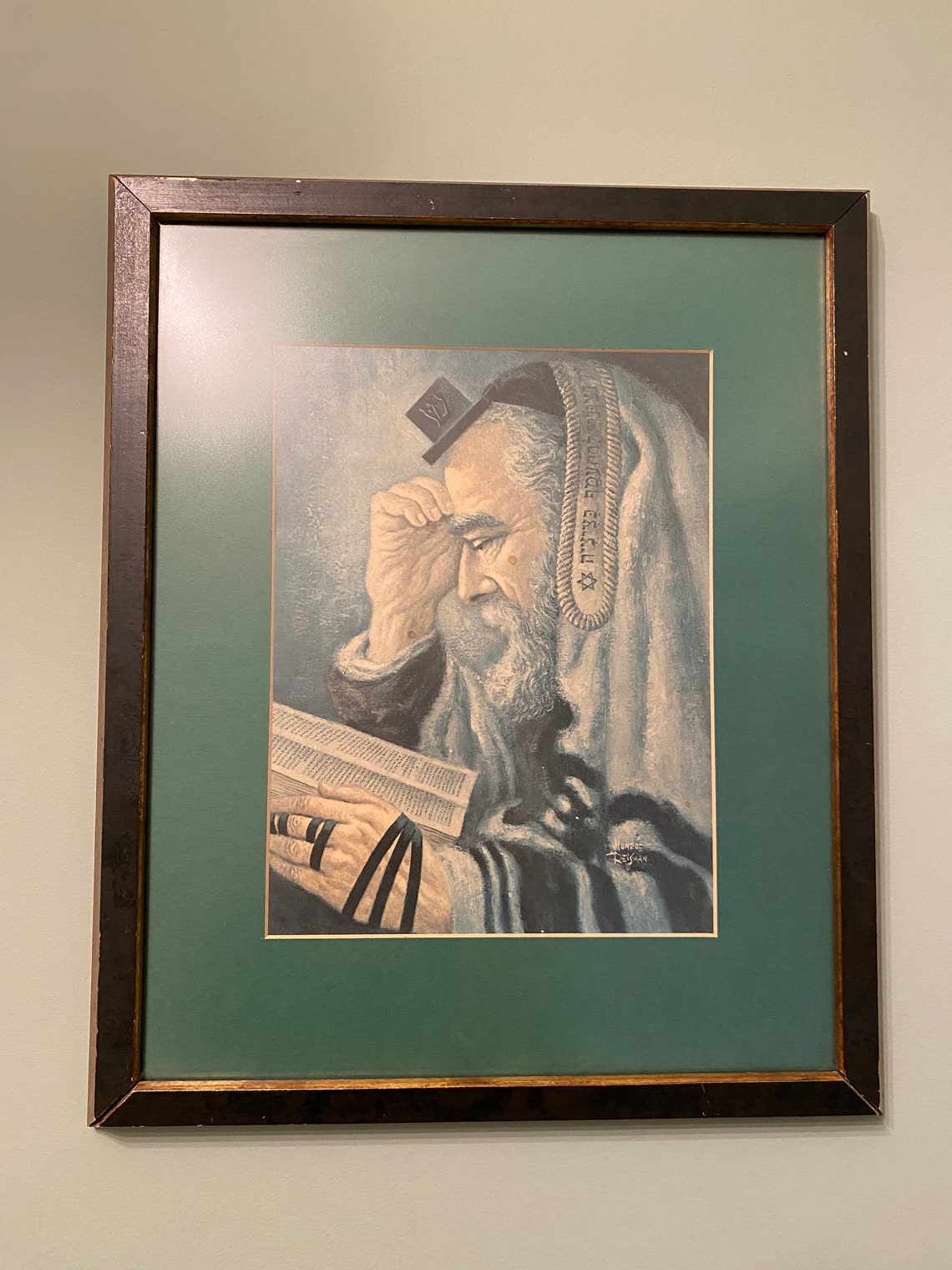 Morning Prayer by Monroe Reisman 19”x16” Framed Print Judaica - Etsy