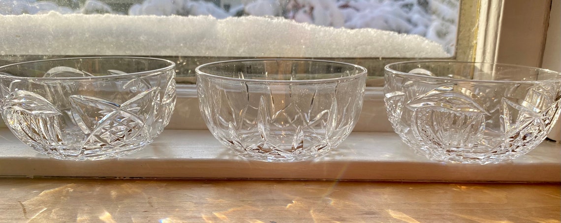 Lovely Lead Crystal Bowl Set of 3 Designed by Connemara Celtic Crystal ...